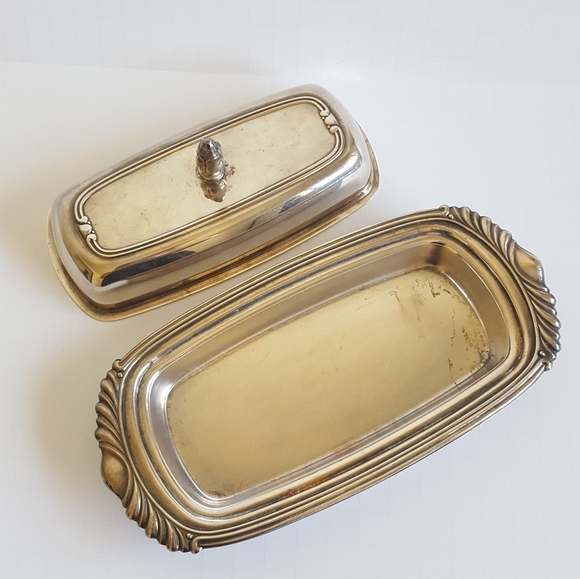 Oneida | Kitchen | Oneida Ltd Silversmiths Silver Plated Butter Dish ...